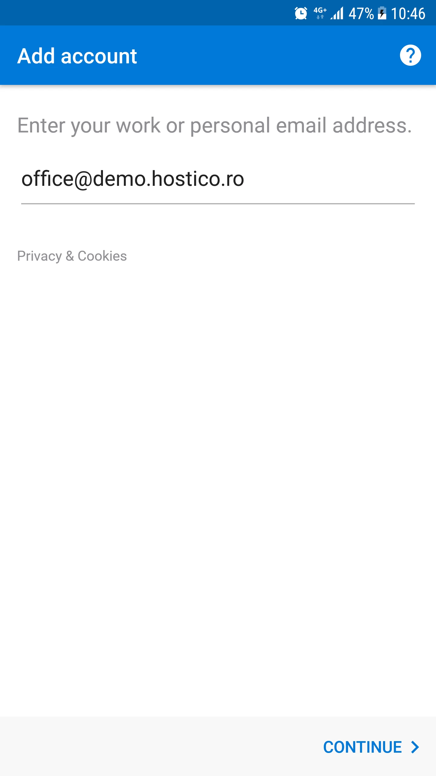 Manuelle Konfiguration eines E-Mail-Postfachs in Outlook auf Android ...